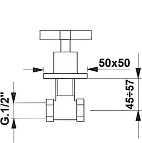 Sapho Trax sprchový podomítkový ventil teplá voda chrom 605H