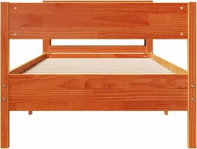 Postel bez matrace voskově hnědá 75 x 190 cm masivní borovice 3306212