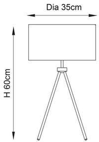Endon 66986 - Stolní lampa TRI 1xE27/40W/230V mosaz/béžová