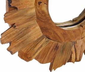 Nástěnné zrcadlo 40 cm teak kulaté 288803