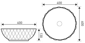 Novoterm Keramické umyvadlo na desku NV-KR-33 bílé