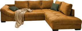XXXLutz ROHOVÁ SEDAČKA, textil, koňaková P & B - Sedací soupravy - 002310006714