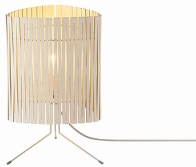 Dřevěná designová stolní lampička Kerflights T3 Dekor: Bílý
