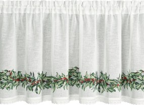 KRÁTKÁ VÁNOČNÍ ZÁCLONA NA PÁSCE XMAS8 150X60 CM VZOROVANÁ