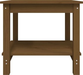 vidaXL Konferenční stolek 50 x 50 x 45 cm masivní borové dřevo [822278] Barva: Bílá