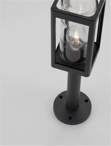 NV 9060193 Venkovní sloupkové svítidlo FIGO tmavě šedý hliník a čiré sklo E27 1x12W 220-240V bez žárovky IP54 - NOVA LUCE