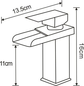 Mexen Hydra umyvadlová baterie, černá, 744900-70