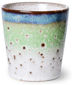HK living Keramický hrnek 70's Mug Comet 180 ml, zelená barva, keramika