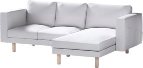 Potah na pohovku IKEA Norsborg 3-místná se šezlongem barva šedá látka pletený vzor