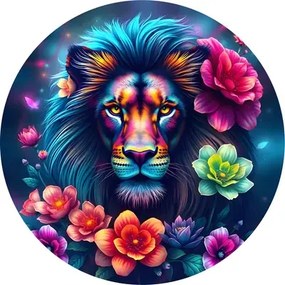 BLUEBIRD Kulaté puzzle Duhový lev / 501 dílků / průměr 45 cm