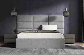 Eka Čalouněná postel Lucy 2 - 140x200 cm Barva látky Trinity: (2315) Tmavá šedá, Úložný prostor: Bez úložného prostoru