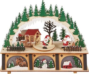 Livarno® Dřevěný LED domek s pohyblivými figurkami (vánoční oblouk)