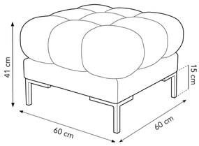 MUZZA Puf mamaia oranžový