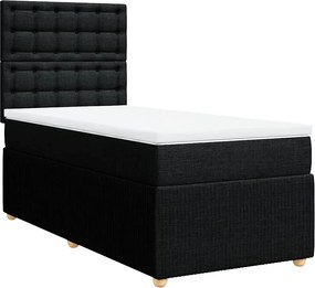 Box spring postel s matrací černá 80 x 200 cm textil 3291899
