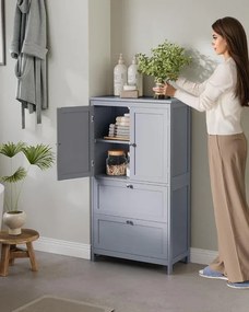 Koupelnová skříňka Vasagle Swede 110 cm šedá