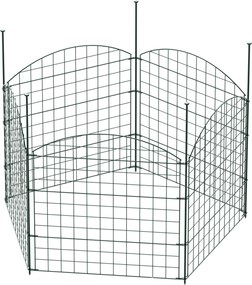 Zahradní plot Wiltec – 770 × 8 × 780 mm, zelená (65014)