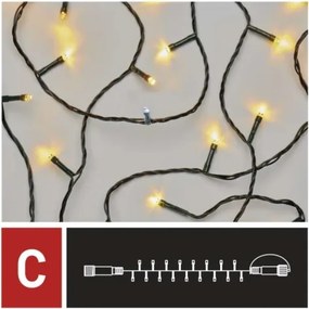 Propojovací vánoční řetěz bez zdroje EMOS Connecting D1AN02 100LED 10m teplá/studená bílá blikající