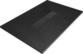 Mexen Toro, SMC obdélníková sprchová vanička 130 x 90 cm, černá, černá krytka, 43709013-B