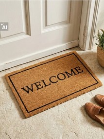 Sinsay - Rohožka s nápisem Welcome - béžová