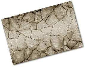 Wallmuralia Kuchyňská deska velká skleněná Stěna z kamene 80x52 cm