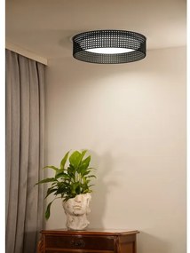 Duolla - LED Stropní svítidlo ROLLER RATTAN LED/24W/230V pr. 45 cm černá