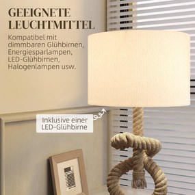 HOMCOM Stolní lampa s USB portem, dekorativní, námořní styl B31-462V90CW
