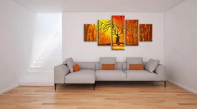 Obraz Dvě tváře přírody Orange Velikost (šířka x výška): 150x80 cm