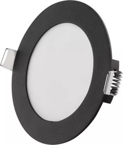 EMOS Černý vestavný LED panel kulatý 120mm 7W CCT Premium ZD1323