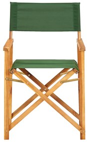 Režisérská židle masivní akáciové dřevo zelená - Default Title