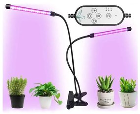 HADEX LED Stmívatelná stolní lampa s klipem pro pěstování rostlin LED/8W/5V HD0493