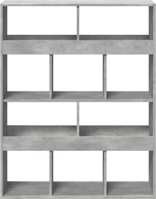 Knihovna betonově šedá 100 x 33 x 125,5 cm kompozitní dřevo 3309360