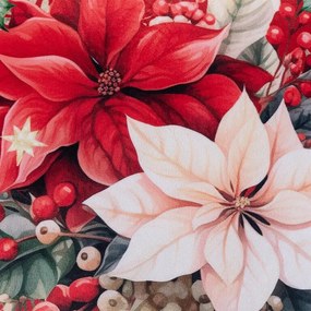 Sada 3 ks povlaků na polštářky RED POINSETTIA 45 x 45 cm