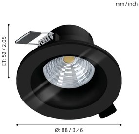 Eglo 99493 - LED Stmívatelné koupelnové svítidlo SALABATE LED/6W/230V 2700K IP44