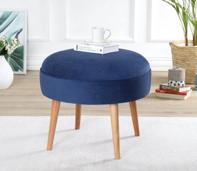 Atelier del Sofa Taburet Romley - Dark Blue, Tmavá Modrá