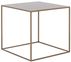 OnaDnes -20% Nordic Design Zlatý kovový konferenční stolek Moreno 50 x 50 cm