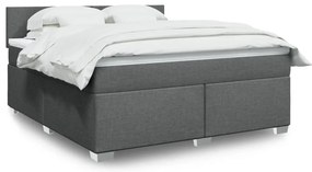 Box spring postel s matrací tmavě šedá 180x200 cm textil 3285961