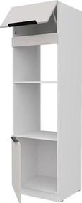 COMO | vysoká skříňka 60 DPM-210 2F na vestavnou troubu a mikrovlnku | 60 cm | bílá/kašmír