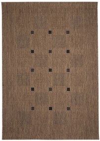 Devos koberce Kusový koberec FLOORLUX Coffee/Black 20079 – na ven i na doma - 120x170 cm