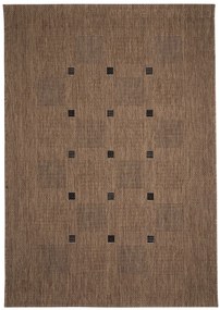 Devos koberce Kusový koberec FLOORLUX Coffee/Black 20079 – na ven i na doma - 80x150 cm