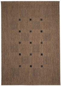 Devos koberce Kusový koberec FLOORLUX Coffee/Black 20079 – na ven i na doma - 200x290 cm