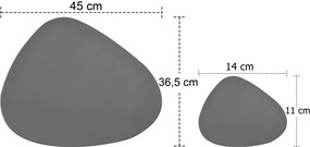 Podložka pod talíř a šálek TRIVAL šedá (4+4 ks)