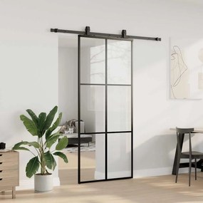 Posuvné dveře se sadou kování černé 90x205 cm ESG Glass 3375785