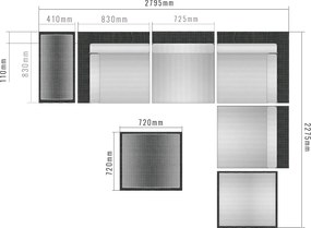 DEOKORK Ratanová variabilní sestava SEVILLA  pro 5 osob (antracit)