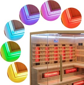 BPS-koupelny Kombinovaná sauna 2v1  - Infrasauna + finská sauna 200x200, 5-6 osob