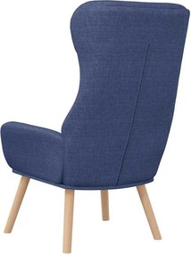 Relaxační křeslo modré textil 341294
