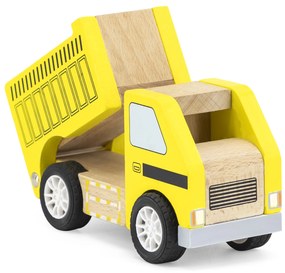 Dřevěný žlutý náklaďák sklápěč Viga