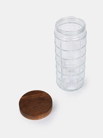Sinsay - Skleněná dóza na potraviny s dřevěným víkem - clear