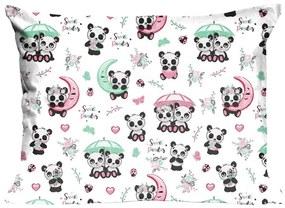 KARO Bavlněný povlak na polštář 40x40 667K panda bílá barva Kids 24