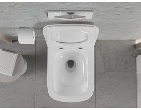 Mexen Riva, závěsná WC mísa 555x370x335 mm, Rimless Tornádo, bílá lesklá, 3363XX00T