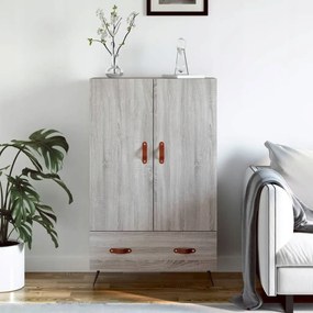 Fionshop 263911759 Skříň highboard šedá sonoma 69,5 x 31 x 115 cm kompozi